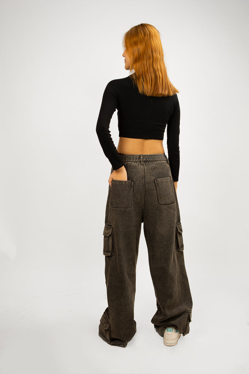 GASOLINE DENIM CARGOS-UNISEX – SIX5SIX STREET